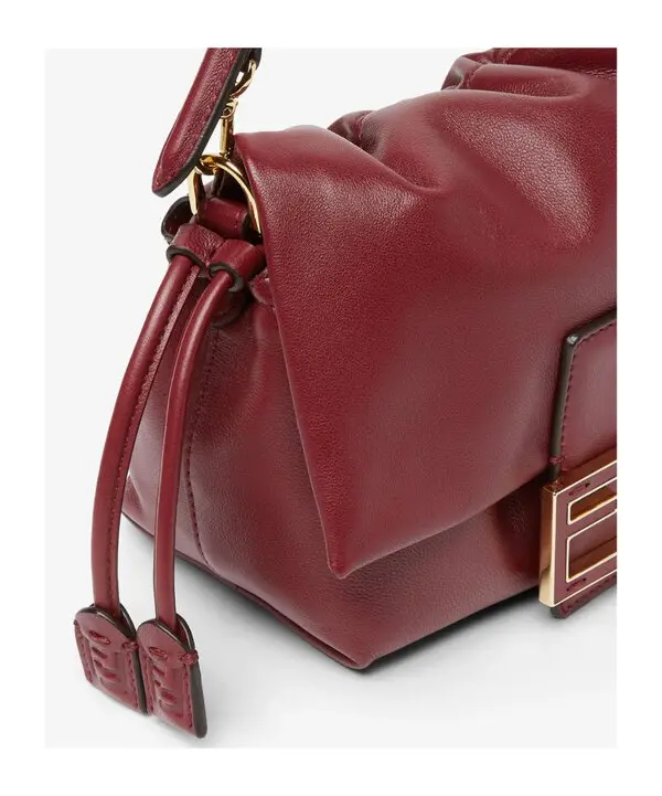 Fendi Small Baguette Bag With Ff Buckle - Red