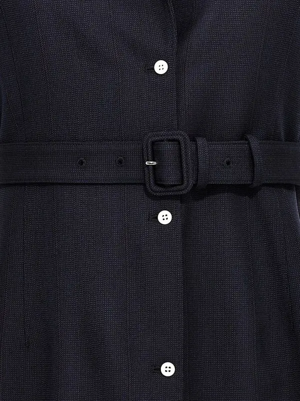 Prada Single-breasted Belted Gilet - Navy Blue