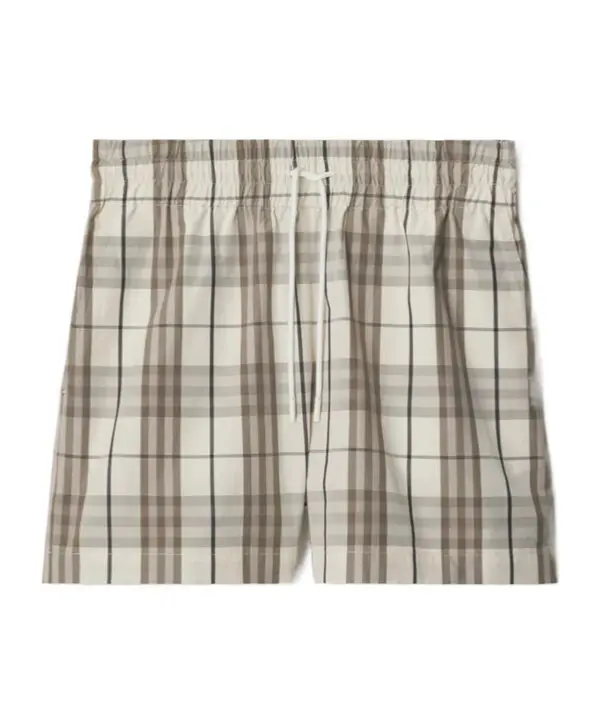 Burberry Checked Drawstring Shorts - Cotton