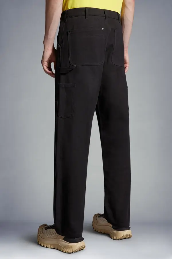 Moncler Straight-leg Cargo Trousers - Black