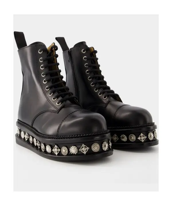 Toga Studded Lace-up Boots