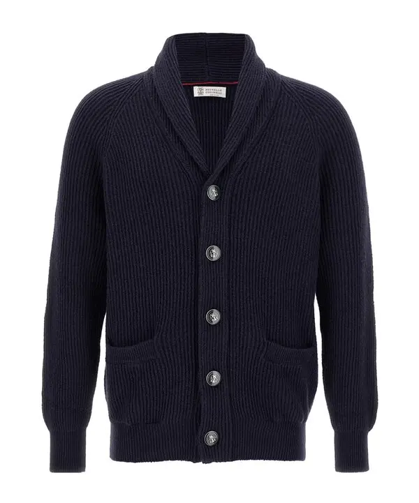Brunello Cucinelli Shawl Lapel Knitted Cardigan