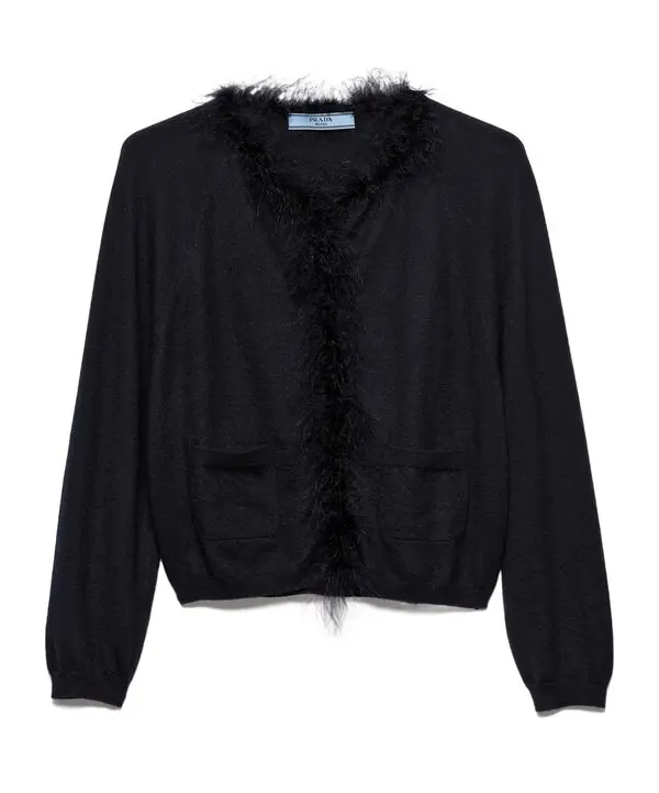 Prada V-neck Cropped Cardigan