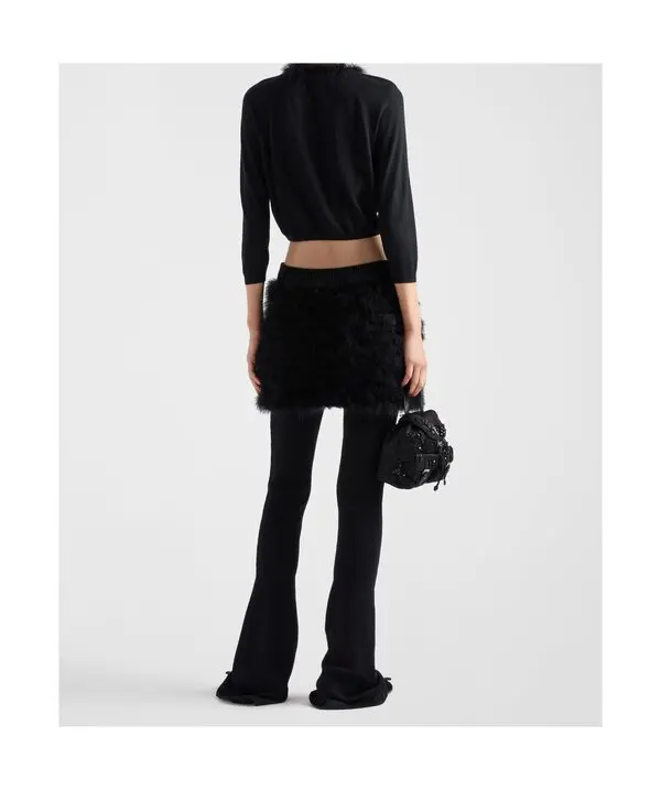 Prada V-neck Cropped Cardigan
