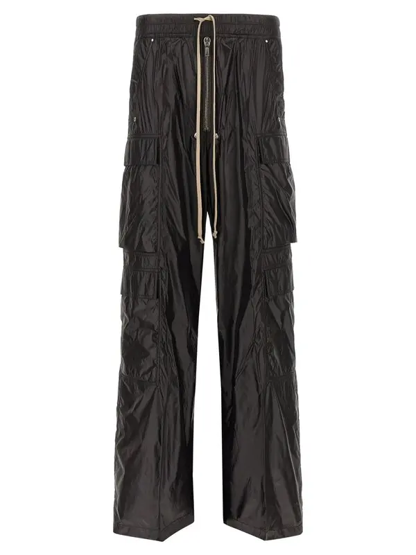 Rick Owens Cargobelas Drawstring Wide-leg Trousers - Black