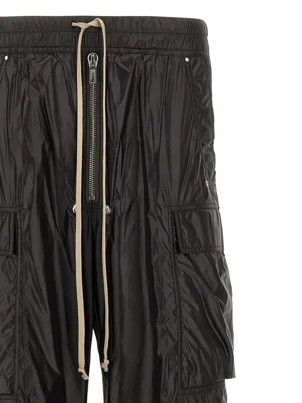 Rick Owens Cargobelas Drawstring Wide-leg Trousers - Black