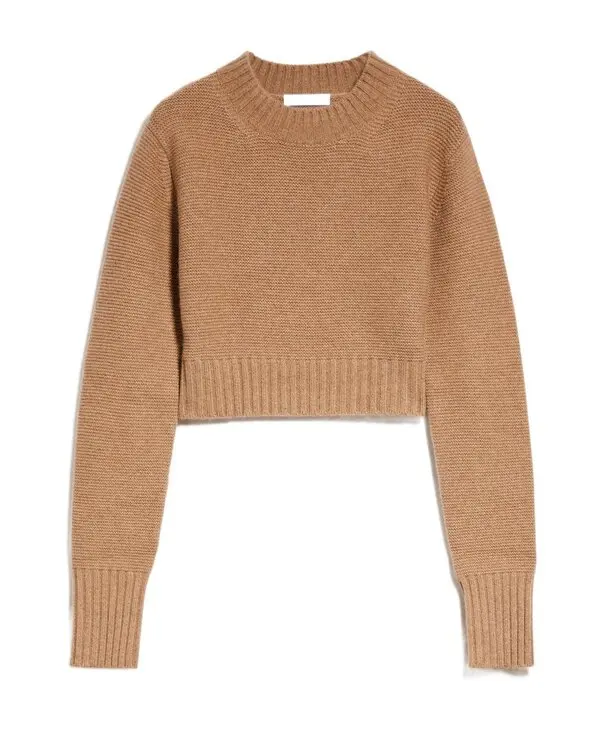 Max Mara Short Cashmere Sweater - Camel