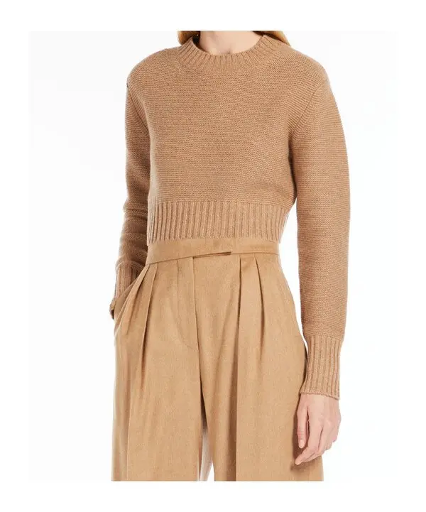 Max Mara Short Cashmere Sweater - Camel