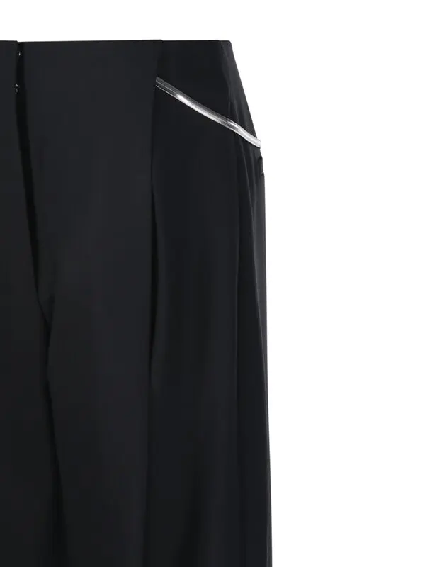 Sportmax Pleated High-waist Trousers With Side Slit Pockets