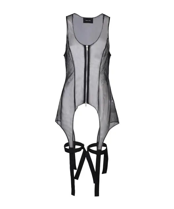 Simone Rocha Mesh Zip-up Bodysuit