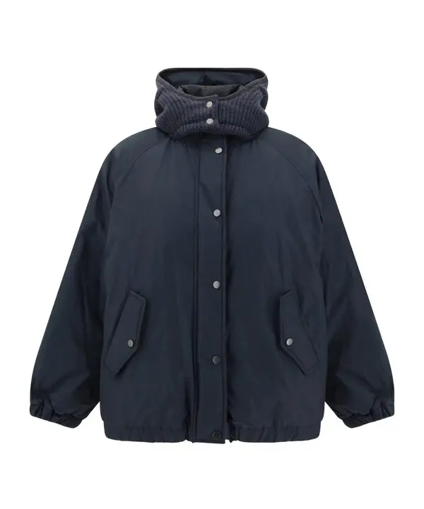 Brunello Cucinelli Knitted Hooded Down Jacket