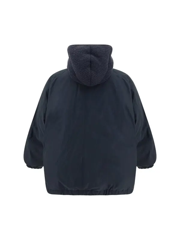 Brunello Cucinelli Knitted Hooded Down Jacket