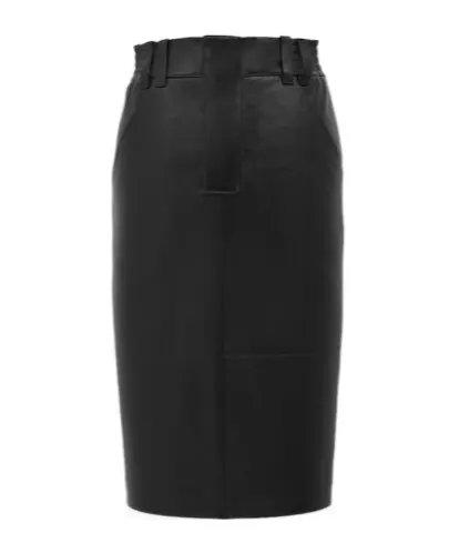 Saint Laurent High Waist Pencil Skirt - Black