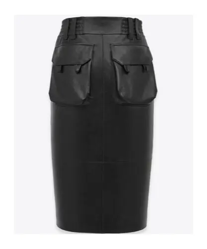 Saint Laurent High Waist Pencil Skirt - Black
