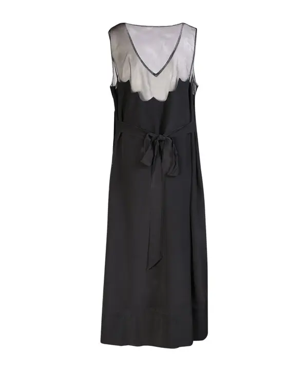 Simone Rocha V-neck Sleeveless Midi Dress - Black