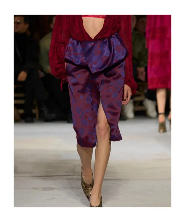 Dries Van Noten Asymmetrical Peplum Wrap Skirt
