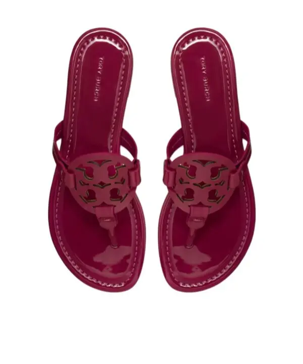 Tory Burch Miller Cut-out Flat Sandals - Fuchsia Spark