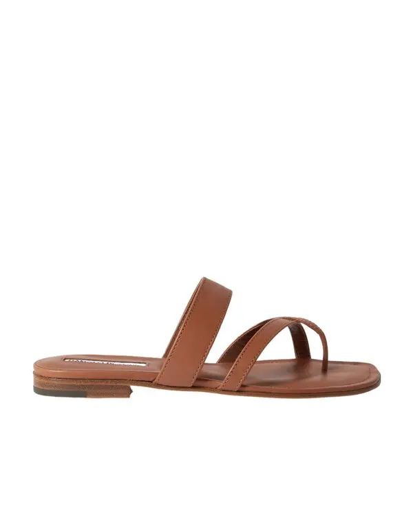 Manolo Blahnik Susa Flip Flops - Brown