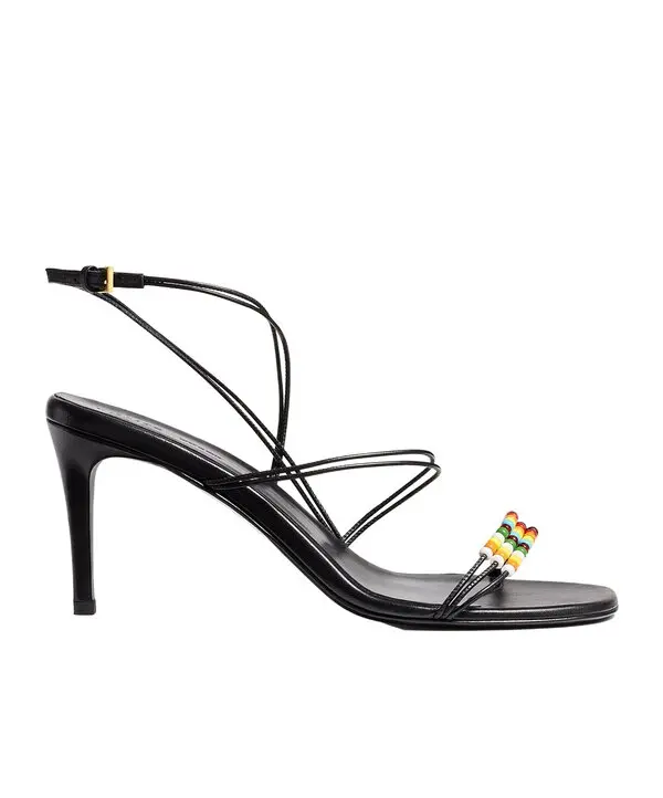 Khaite Loop Beaded High Heel Sandals