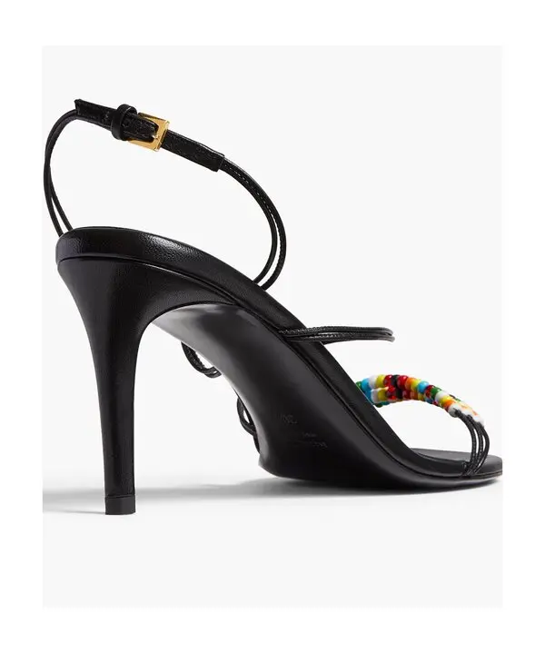 Khaite Loop Beaded High Heel Sandals