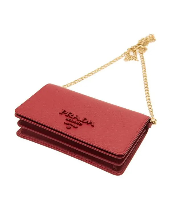 Prada Logo Sign Chain Shoulder Bag