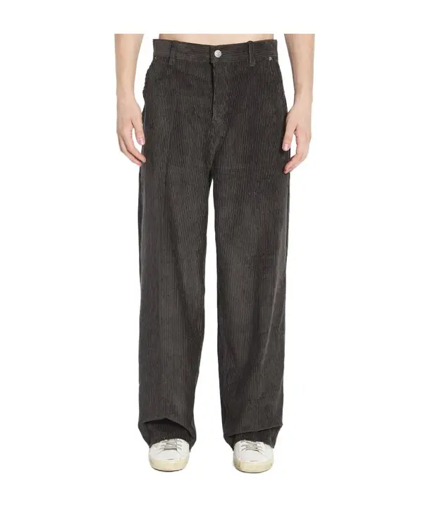 Ami Casual Pants With Belt Loops - Charcoal-grey