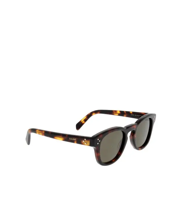 Celine Tortoiseshell Logo Sunglasses - Brown