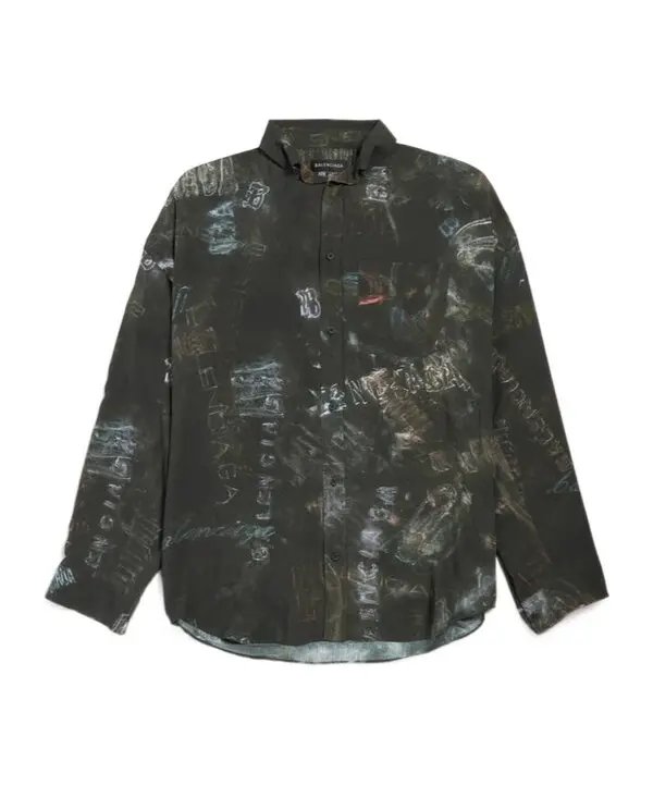 Balenciaga Collared Long-sleeve Shirt