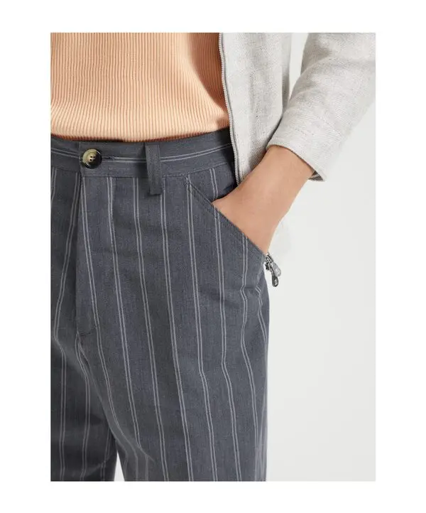 Brunello Cucinelli Tailored Striped Trousers