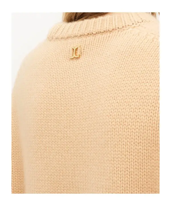 Chloé Oversized Knitted Jumper With Round Neck - Nude