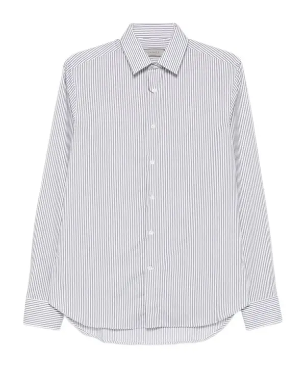 Canali Striped Long-sleeve Shirt