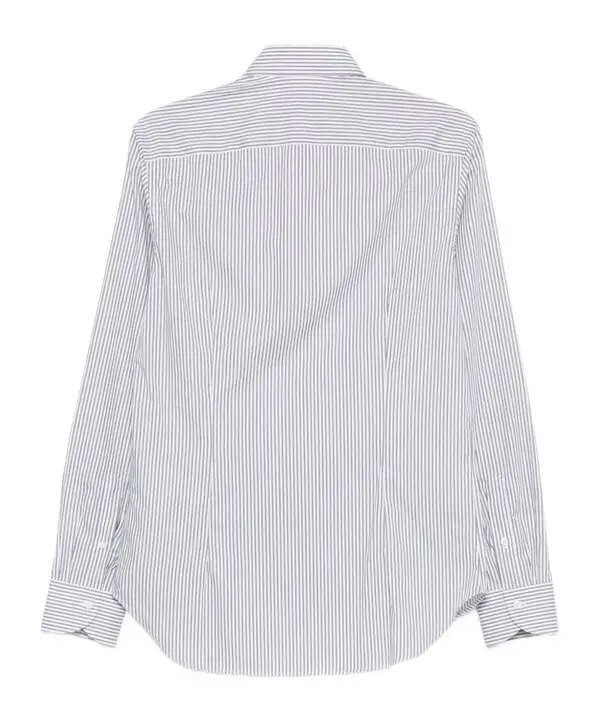 Canali Striped Long-sleeve Shirt