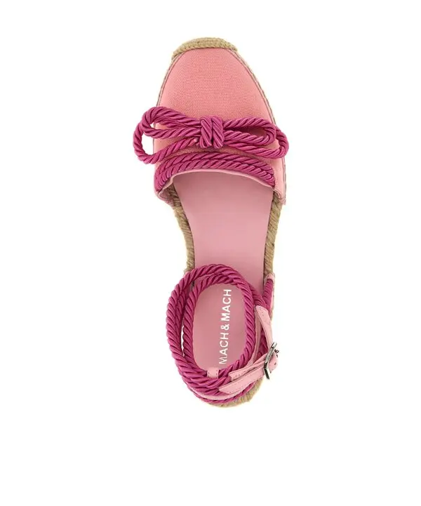 MACHMACH Mach & Mach Double Bow Strapped Espadrilles