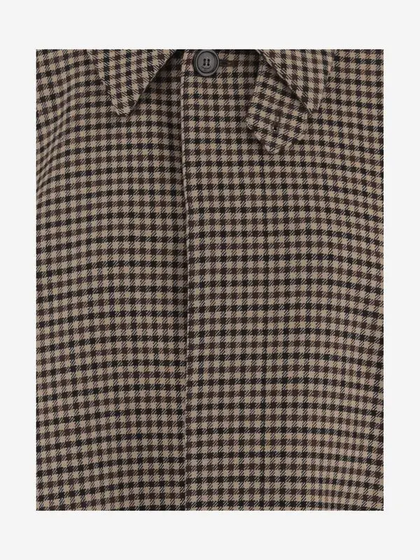Saint Laurent Checked Mac Coat
