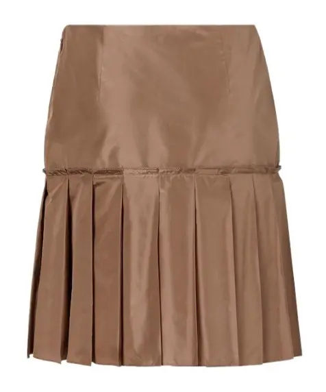 Fendi Pleated Taffeta Skirt