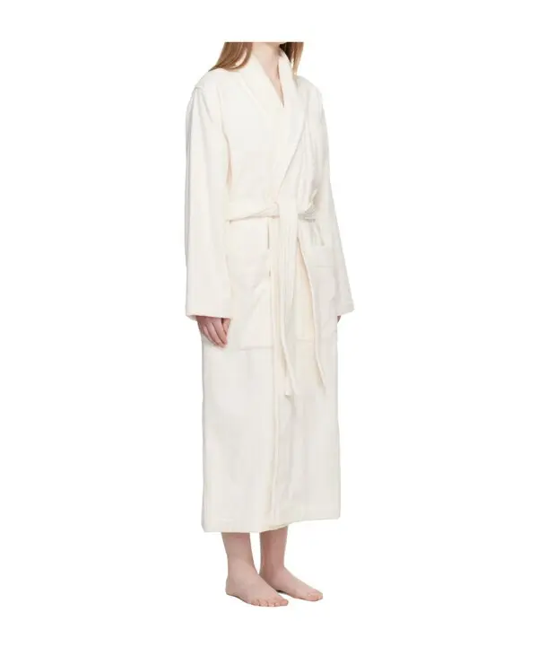 TEKLA Lace-up Bathrobe - Ivory