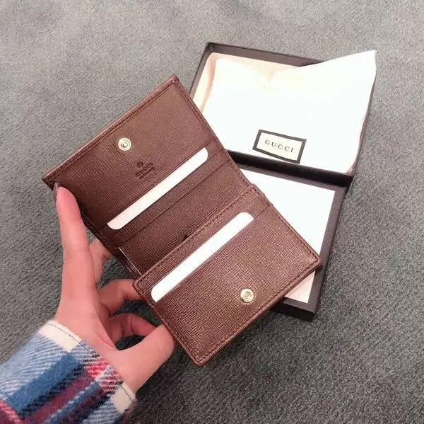 Gucci Horsebit 1955 Card Case Wallet - Brown