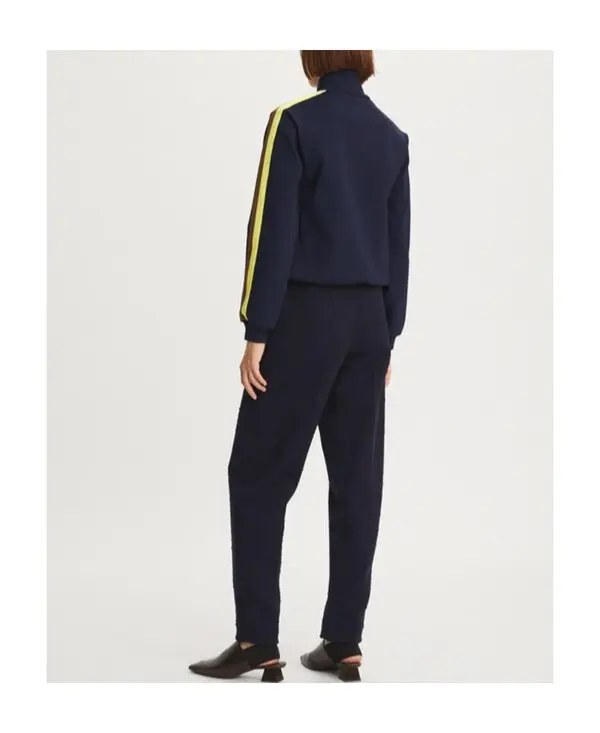 Tory Burch Half-zip Knitted Top With Chest Pocket