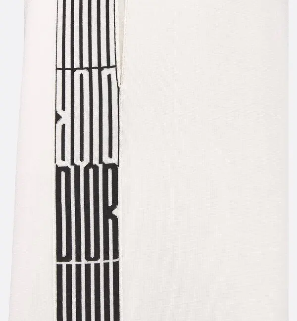 Dior Wide Leg Drawstring Pants With Monogram Detail