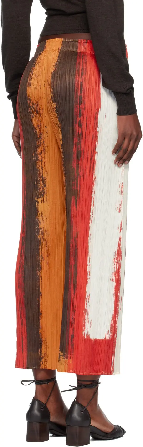 PLEATS PLEASE BY ISSEY MIYAKE Multicolor Pleated Stripe Trousers