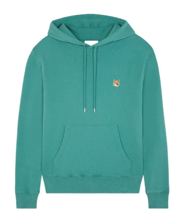 Maison Kitsuné Bold Fox Head Patch Drawstring Hoodie - Blue