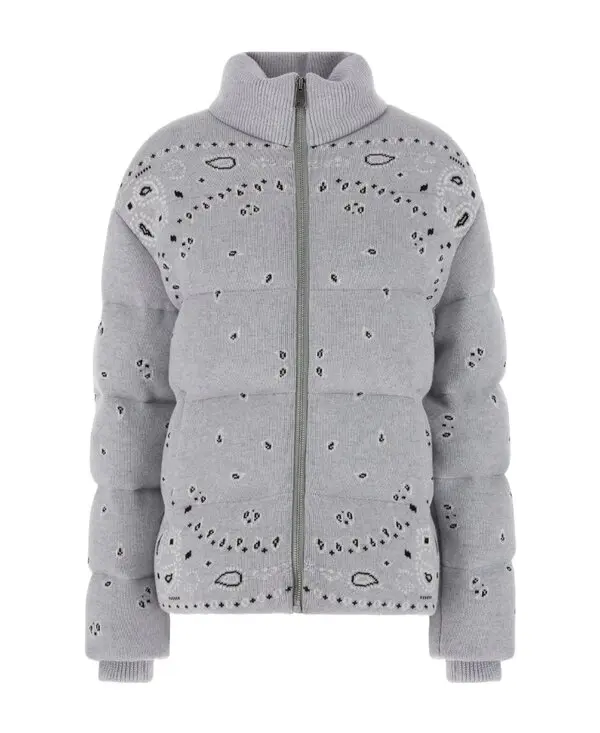 Alanui Bandana Printed Zip-up Jacket - Gray