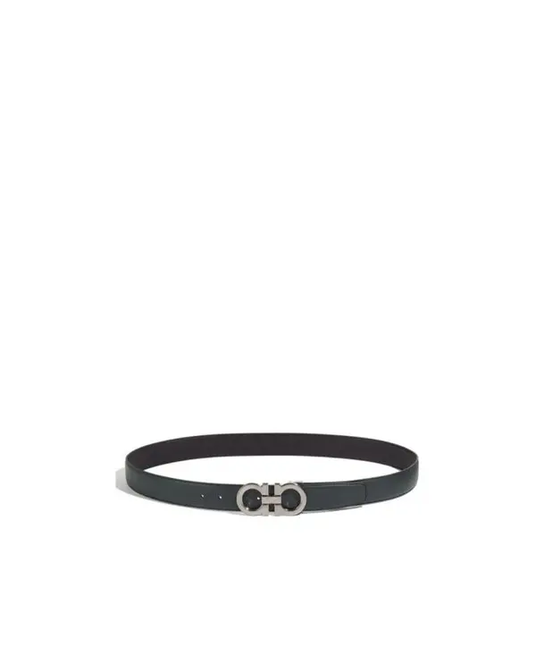 FERRAGAMO Reversible Gancini Buckle Belt - Black