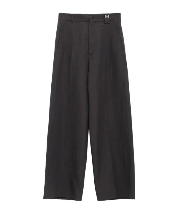 Balenciaga Bb Logo Wide-leg Trousers - Black