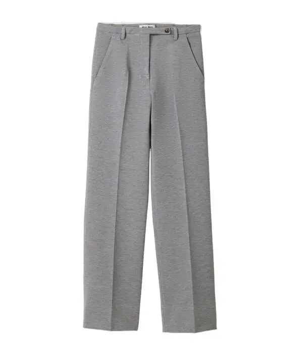 Miu Miu Straight-leg Pleated Trousers - Grey