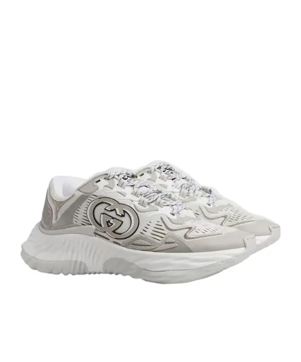 Gucci Ripple Interlocking G Sneakers - White/grey