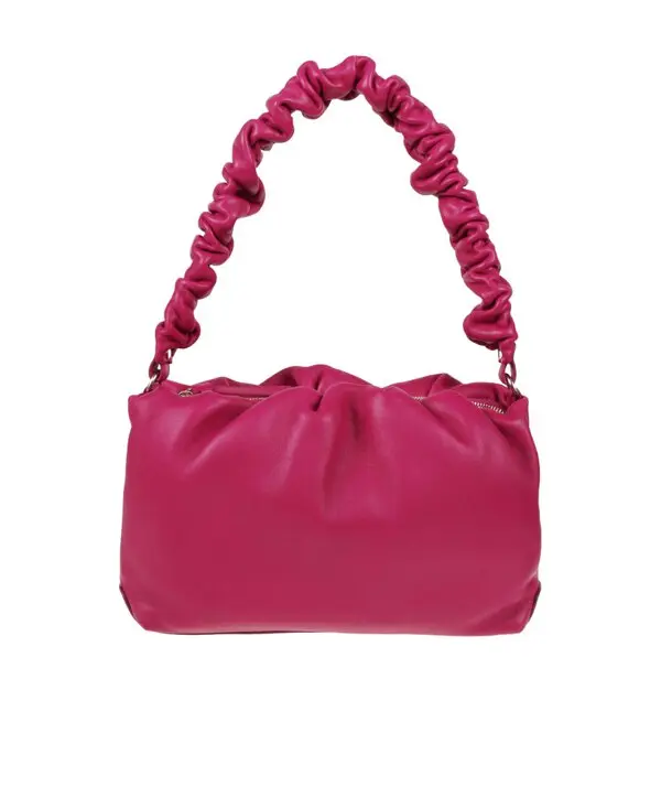ZANELLATO Ruched Handle Leather Shoulder Bag - Red
