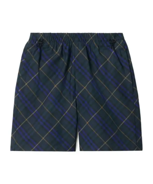 Burberry Plaid Twill Bermuda Shorts - Midnight
