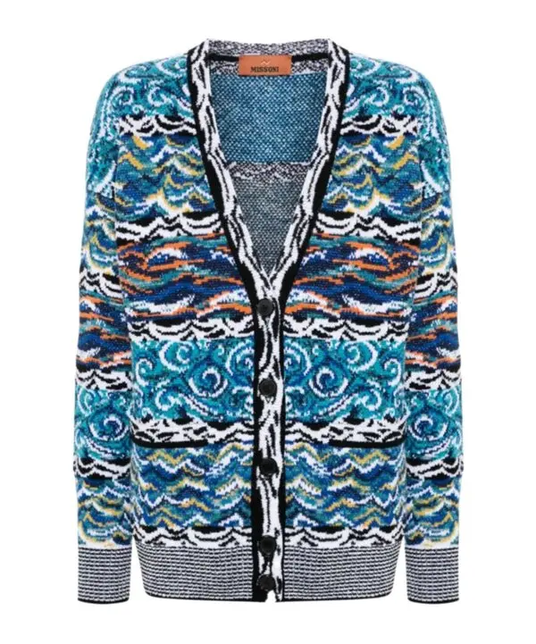 Missoni Knitted Cardigan With V-neck And Front Buttons