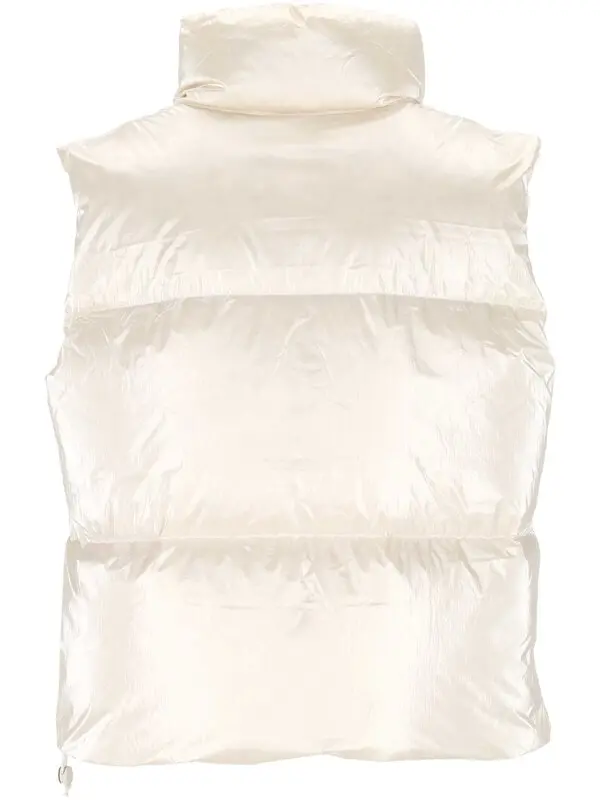 K-WAY Thille Thermo Pearly Zip-up Puffed Gilet - White